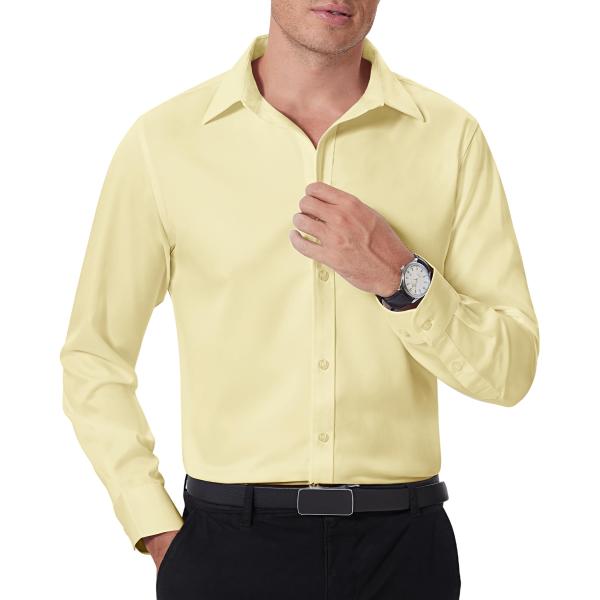 商品名:  Lion Nardo Stain Shield Dress Shirts for Men Long Sleeve Mens Dress Shirts Slim Fit Casual Button Down Shirts Big ...