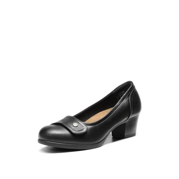 商品名:  DREAM PAIRS Women's Chunky Comfortable Closed Toe Low Block Heels Work Round Toe Dress Wedding Adjustable Slip On ...