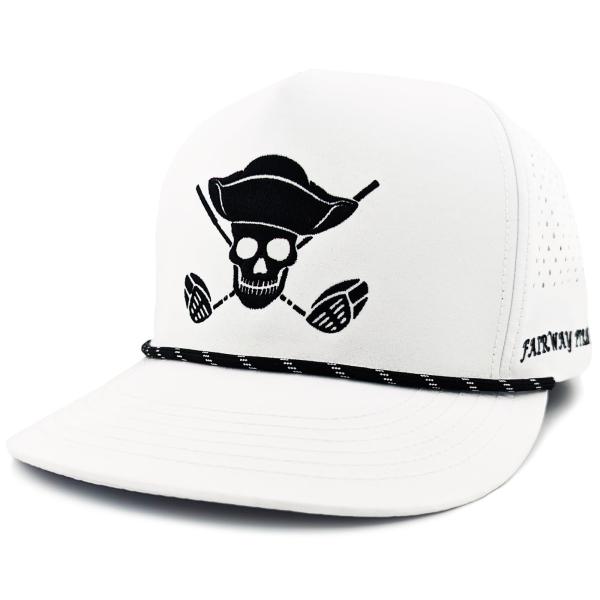 商品名:  Golf Hat | Funny Pirate Flag Logo | Adjustable Golf Hat | Hat for Men | Golf Gift for Men (Polyester, High Profile...