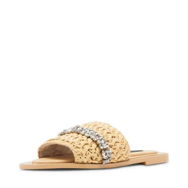 商品名: Steve Madden レディース ジェシカリッチスターライトスライドサンダル, 天然ラフィア, 7.5 Steve Madden Women's Jessica Rich Starlight Slide Sandal, Nat...