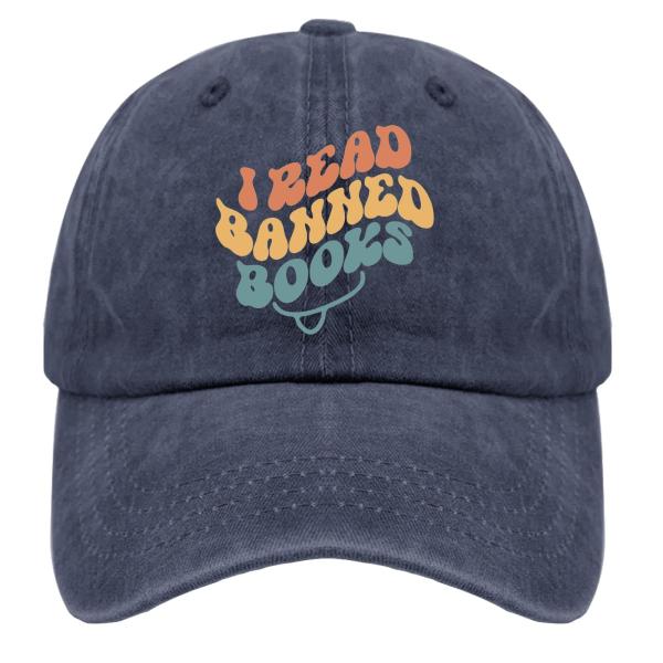 商品名:  KHDGER I Read Banned Books Trucker Hat Fish Hat Navy Blue Golf Hats Men Gifts for Her Beach Capsブランド: KHDGER商品サイズ:...