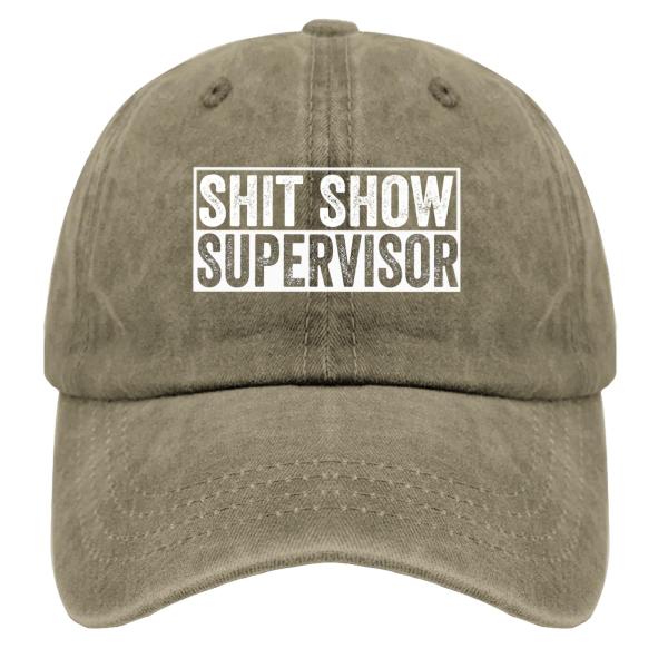 商品名:  KHDGER Shit Show Supervisor Cap Cool Hat Pigment Khaki Trucker Hats Gifts for Daughter Baseball Capブランド: KHDGER商品サ...
