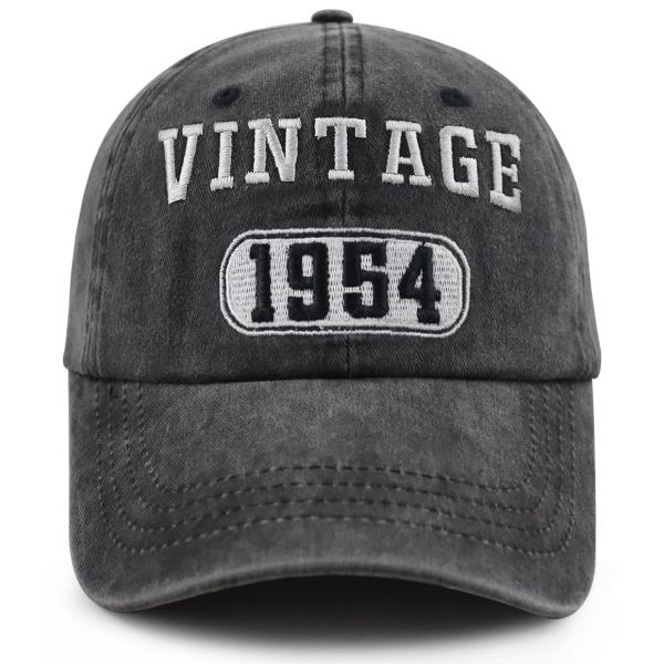 商品名:  70th Birthday Gifts for Women Men, Vintage 1954 70 Years Old Party Hat, Adjustable Cotton Embroidered 70th Birthda...