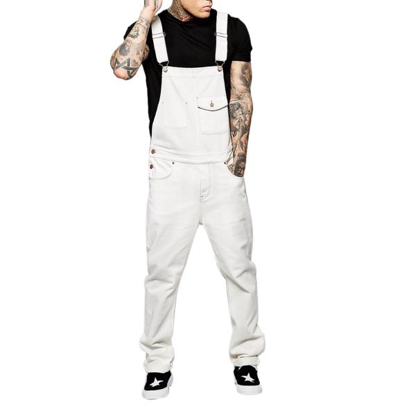 商品名:  FOMOYUU Men's Denim Bib Overall Jean Romper Trousers Adjustable Strap Workwear Slim Fit Jumpsuit Fashion Lightweig...