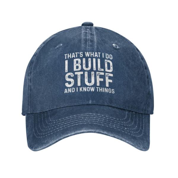 商品名:  Philysonic That's What I Do I Build Stuff and I Know Things Cap for Men Baseball Caps Adjustable Cap Navy Blueブランド...
