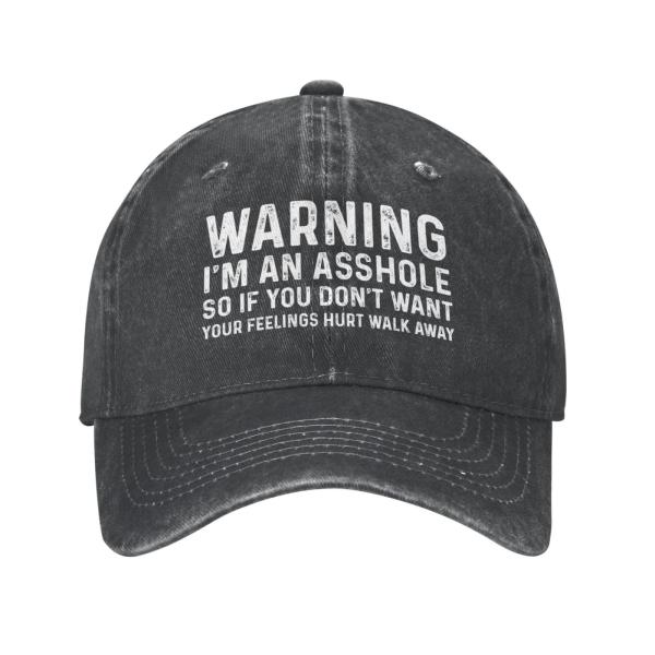 商品名:  Philysonic Warning I'm an Asshole So If You Don't Want Your Feelings Hurt Cap Men Baseball Hat Cute Cap Blackブランド:...