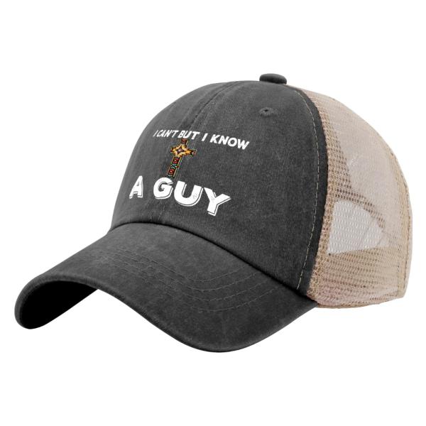 商品名:  I Can't But Know an Guy Hat Trucker Hat Women Funny Mesh Cap for Summer Blackブランド: Zuriohalk商品サイズ: One Size高さ: 5.0...
