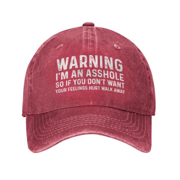 商品名:  Philysonic Warning I'm an Asshole So If You Don't Want Your Feelings Hurt Hat for Women Baseball Hats Funny Caps R...
