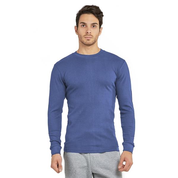 商品名:  Mens Classic Heavyweight Cotton Waffle-knit Thermal Long Sleeve Top T-shirt Solid Plain Denim 2XLブランド: Fitscloth商品...