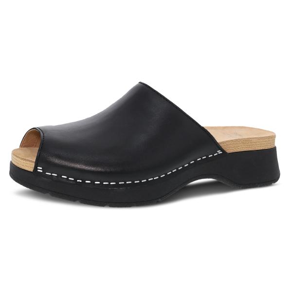 商品名: Dansko Ravyn ピープトウサンダル レディース - カラフルでスタイリッシュな靴 リサイクルテキスタイルライニングとレザーアッパー - 終日伝説の快適性, ブラック, 7.5-8 Dansko Ravyn Peep To...