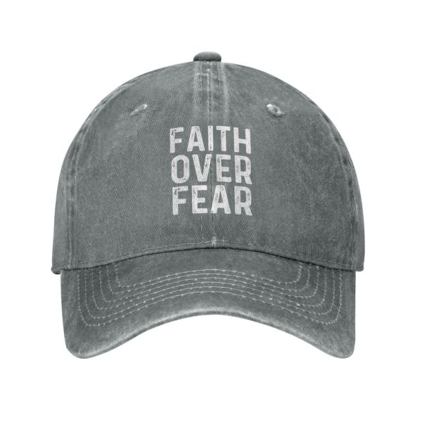 商品名:  Faith Over Fear Hat Men Dad Hat with Design Caps Grayブランド: DYBENAL商品サイズ: One Size高さ: 2.3114cm横幅: 18.6944cm奥行: 21.3...