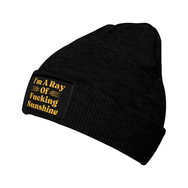 商品名:  I'm A Ray-of Fucking-Sunshine im a ray of-f cking Sunshine Knit Hat for Men Women Warm Winter Hat Fashion Cap Blac...