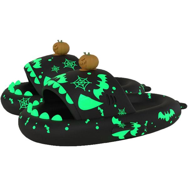 商品名:  Jfxgjuv Christmas Luminous Shark Slippers Halloween Luminous Shark Slippers Spooky Shark Slides Glow in the Dark C...