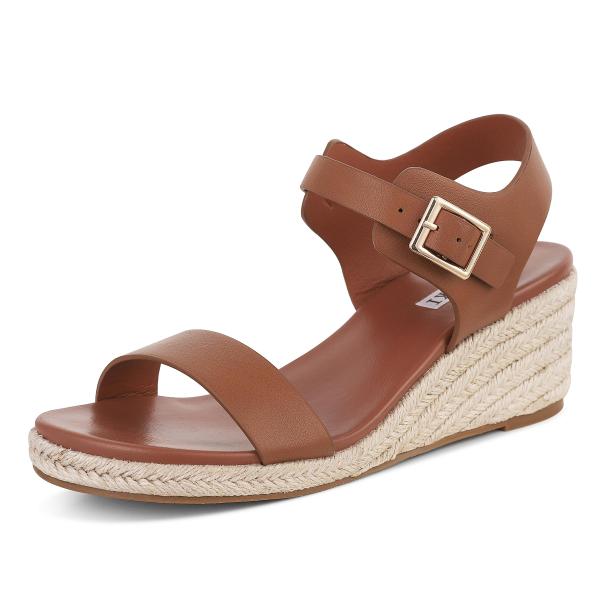 商品名:  Tscoyuki Low Wedge Sandals for Women Dressy Summer Open Toe Espadrilles Casual Platform Sandal Shoes Wedges Heels ...