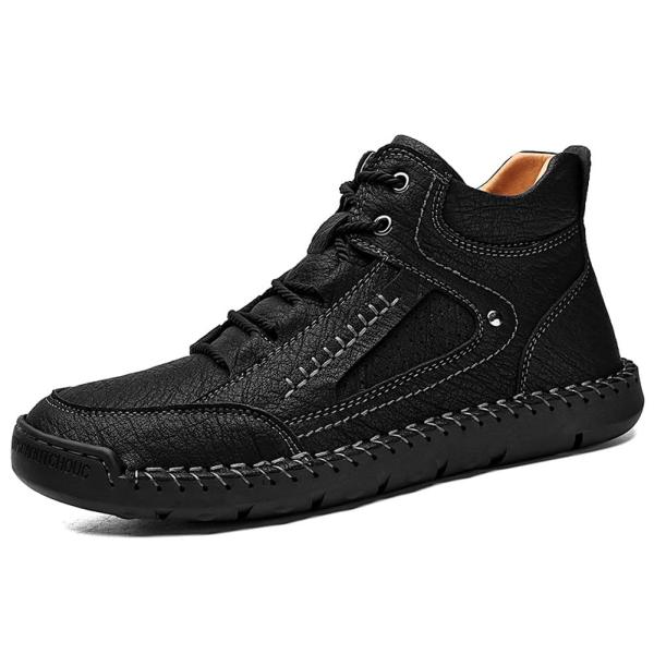 商品名:  WELRUNG Men's High Top Manual Stitching PU Casual Walking Driving Shoes Size 11 Blackブランド: WELRUNG商品サイズ: 11高さ: 8.8...