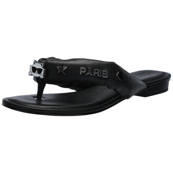 商品名: Karl Lagerfeld Paris レディース Ceejay Pins-ビーチサンダル スライドサンダル, ブラック, 24 Karl Lagerfeld Paris Women's Ceejay Pins-Flip Flo...