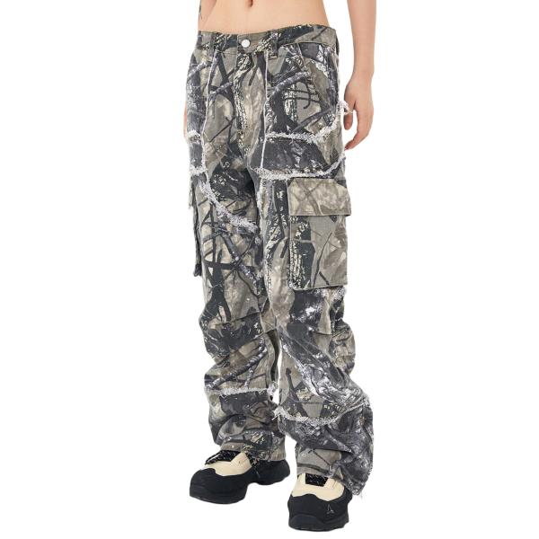 商品名:  Mens Camo Cargo Pants Y2k Hip Hop Jeans Baggy Joggers Streetwear Oversized Track Pants Womenブランド: FantasyGears商品サイ...