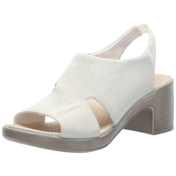 商品名: BZees レディース Eden スリングバック ストラップサンダル ヒール, ホワイト生地。, 10 BZees Womens Eden Machine Washable Slingback Strappy Sandals Wh...