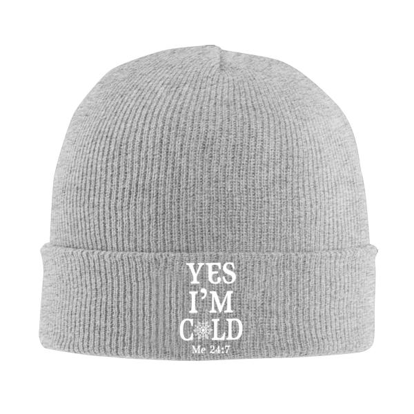 商品名:  Yes I'm Cold Me 24:7 Gifts Beanie Hat Women Winter Warm Hats Men Knit Slouchy Skull Cap Knitted Hat Hedging Hat Gr...
