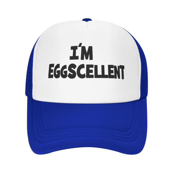 商品名:  I'm Eggscellent Baseball Hats for Men Women Adjustable Trucker Hat Blueブランド: Generic商品サイズ: One Size重量: 104g商品番号: 色...