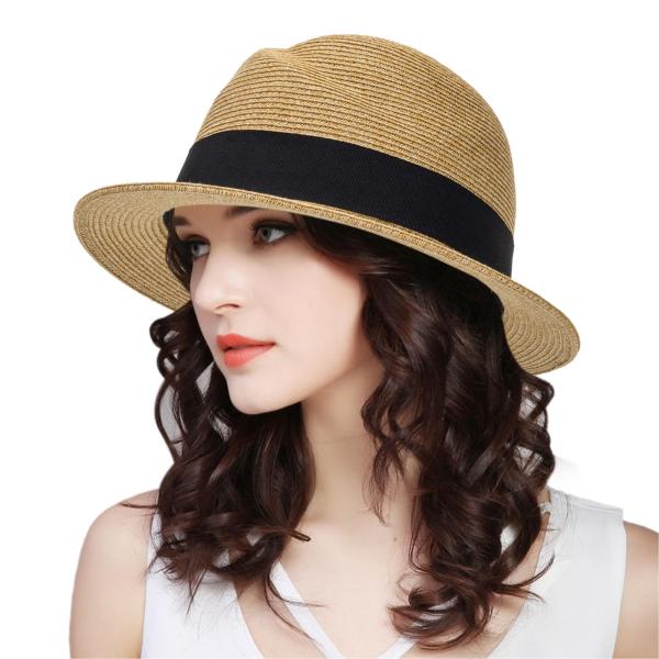 商品名:  Pork-Pie-Hat-for-Men-Women Straw-Boater-Hat - Classic Boater Derby Sun Hats with Grosgrain Bandブランド: INOGIH商品サイズ: ...
