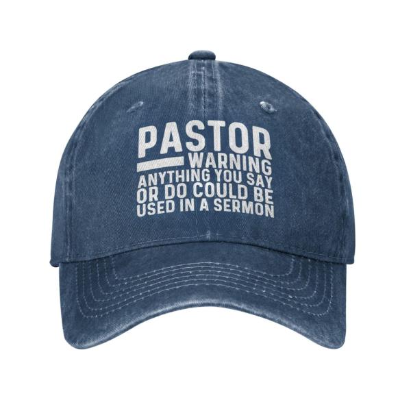 商品名:  Pastor Warning Anything You Say Or Do Could Be Used in A Sermon Hat Men Baseball Caps Adjustable Hatsブランド: FLALORI...
