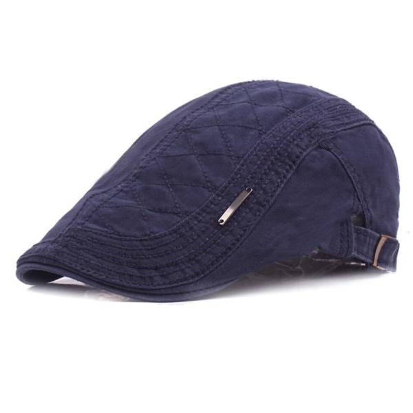 商品名:  Eforcase Men Newsboy Cap Cotton Flat Cap Driving Hat Cabbie Cap Adjustable Hat for Men Women Navy Blueブランド: Eforca...