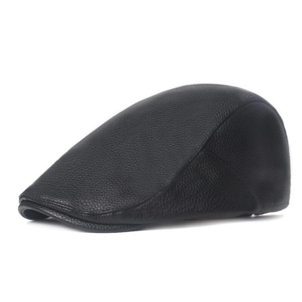 商品名:  Eforcase Men Newsboy Cap PU Leather Flat Cap Driving Hat Cabbie Cap Adjustable Berets Winter Hat for Men Womenブランド...