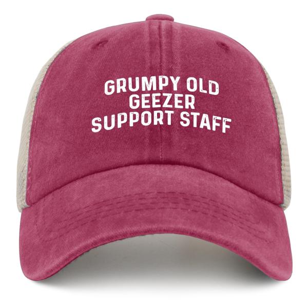 商品名:  Grumpy Old Geezer Support Staff Trucker Hat Women Funny Mesh Hats for Summer Pinkブランド: Ositerpz商品サイズ: One Size商品番号...