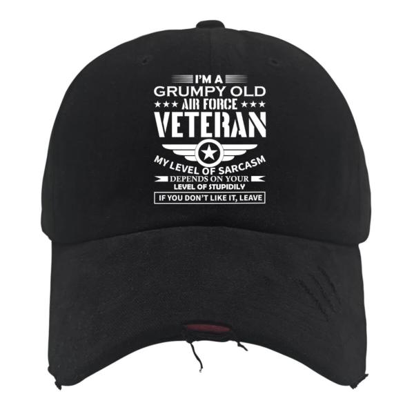 商品名:  CARBAC I'm A Grumpy Old Air Force Veteran Trucker Hat Funny Trucker Hat AllBlack Hats for Women Fashionable Gifts ...