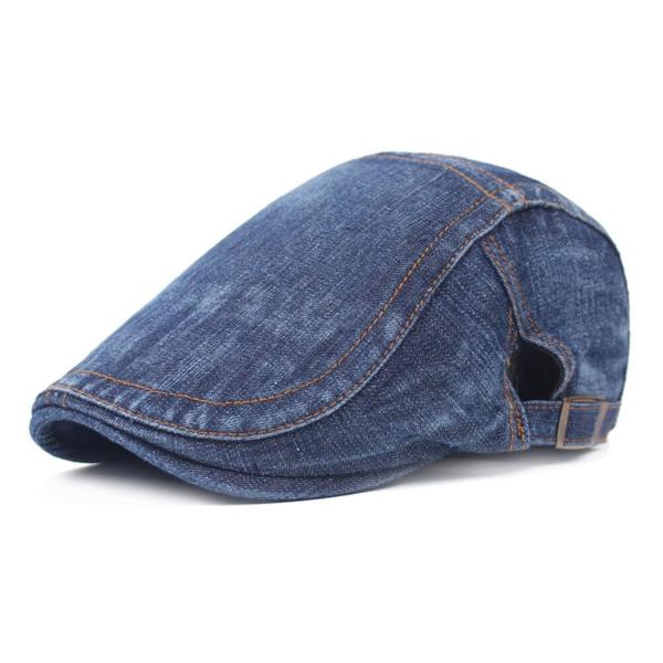 商品名:  Eforcase Men Newsboy Cap Denim Hat Flat Cap Driving Hat Fall Summer Cabbie Cap Adjustable Berets for Men Womenブランド...