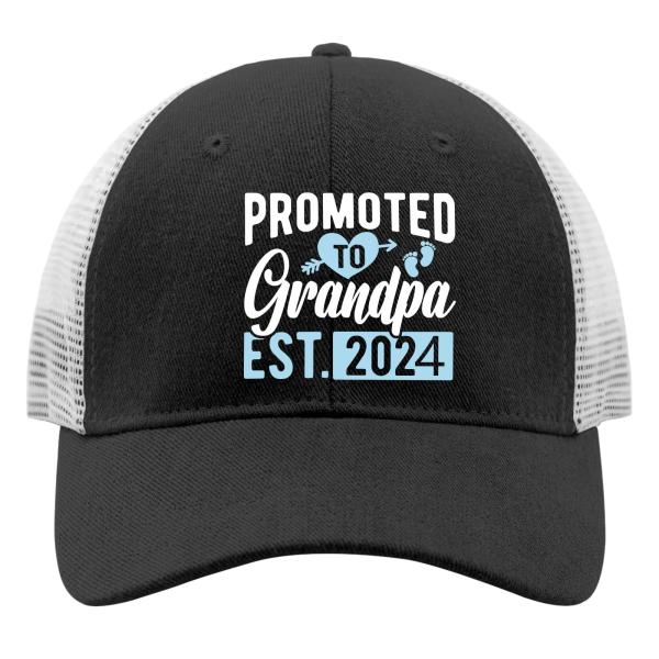 商品名:  Promoted to Grandpa Est 2024 Baseball Cap Funny Golf Hat AllBlack Womens Hat Gifts for Dad Cycling Capsブランド: Brkov...