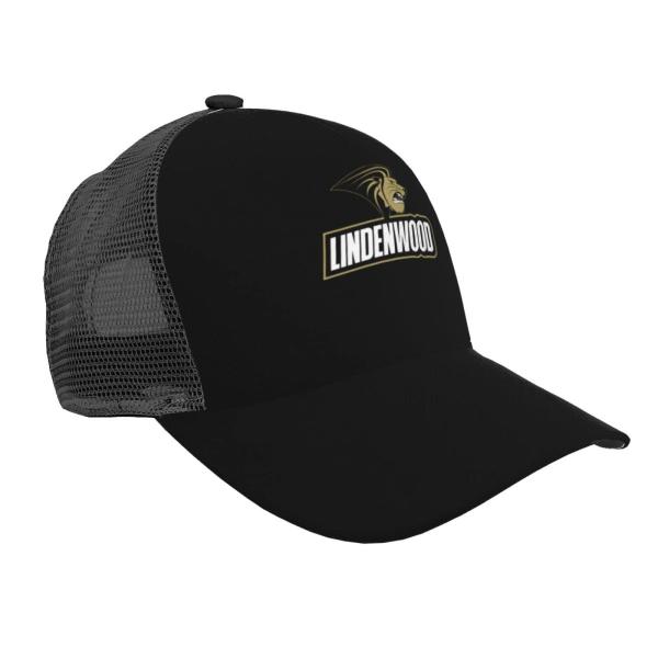 商品名:  Lindenwood University Logo Mesh Baseball Hat Golf Sun Capsfishing Dad Hats Adjustable for Men Women Blackブランド: ESI...