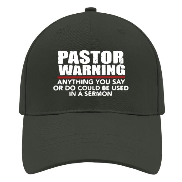 商品名:  Philysonic Pastor Gift Pastor Warning Anything You say Hat Women Trendy Mesh Baseball Cap for Summer Blackish Gree...