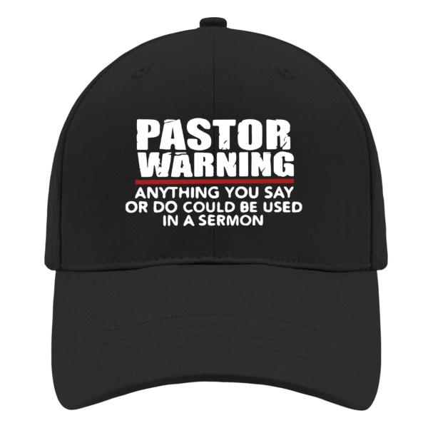 商品名:  Philysonic Pastor Gift Pastor Warning Anything You say Hat Hat Men Trendy Mesh Baseball Cap for Summer Blackブランド: ...