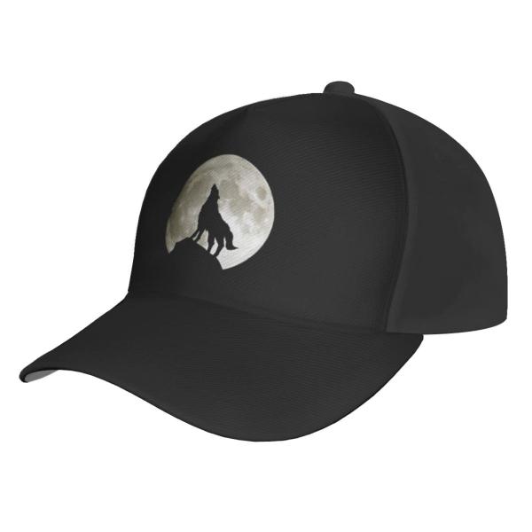 商品名:  Wolf Howling at The Moon Trucker Hat for Men Or Women - Baseball Snapback Cap Blackブランド: Byoblu高さ: 2.4892cm横幅: 19....