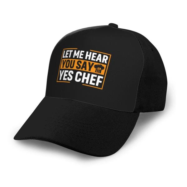 商品名:  KOSPOGO Let Me Hear You Say Yes Chef Baseball Cap for Men Women Baseball Hat Outdoor Casual Breathable Caps Adjust...