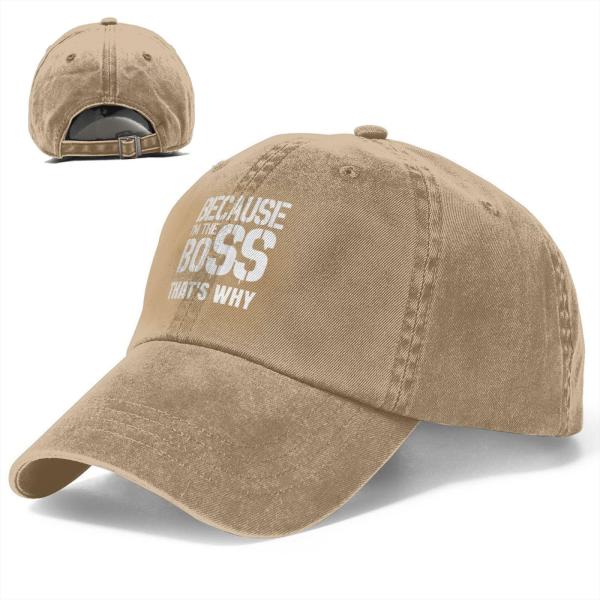商品名:  ZRCAIFU I'm The Boss That's Why Dad Hat for Men Women Adjustable Washed Distressed Denim Hat Naturalブランド: ZRCAIFU商...