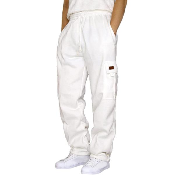 商品名:  Mens Sweatpants with Pockets Men's Heavyweight Fleece Cargo Sweatpants Stretch Elastic Waist Jogger Sport Pants Dr...