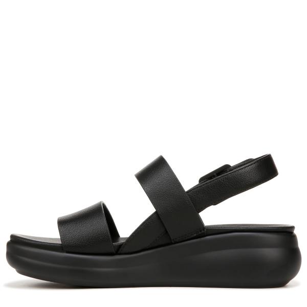 商品名: Naturalizer レディース コースト スリングバック ヒールサンダル, タンブルブラックフェイクレザー。, 10 Naturalizer Womens Coast Platform Slingback Flat Sanda...