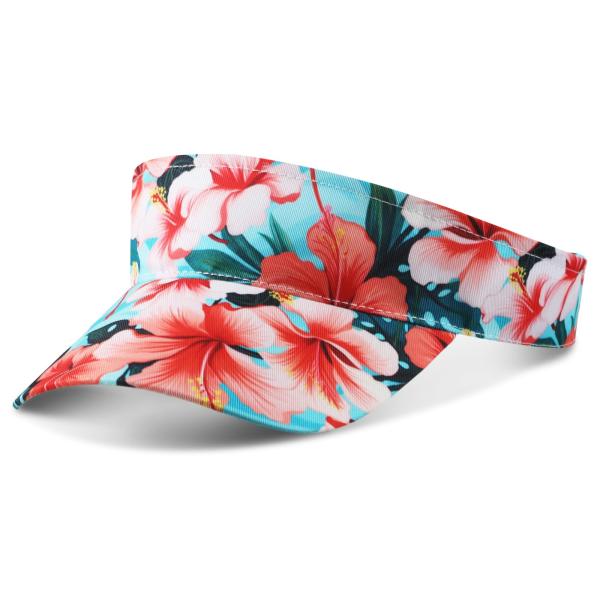 商品名:  Mumucove Hawaiian Visor Cap Hawaiian Visor Beach Hibiscus Floral Hat Golf Visor Hibiscus Floral Hat Luau Tropical ...