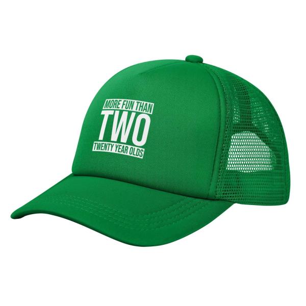 商品名:  More Fun Than Two Twenty Year Olds Hats Classic Mesh Sun Hat for Men Women Adjustable Green Baseball Capブランド: Gene...