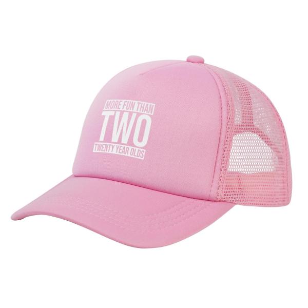 商品名:  More Fun Than Two Twenty Year Olds Hats Classic Mesh Dad Hat for Men Women Adjustable Pink Baseball Capブランド: Gener...
