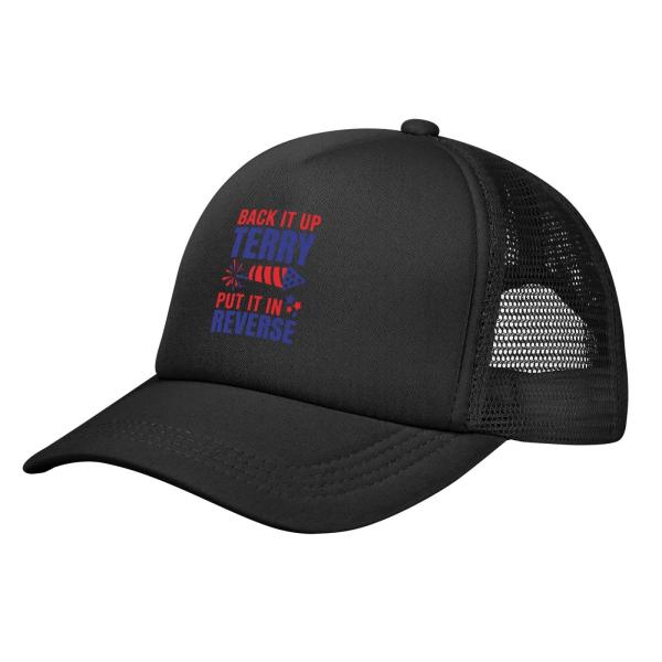 商品名:  Back Terry Put It in Reverses Hats Classic Mesh Trucker Hat for Men Women Adjustable Black Baseball Capブランド: Gener...