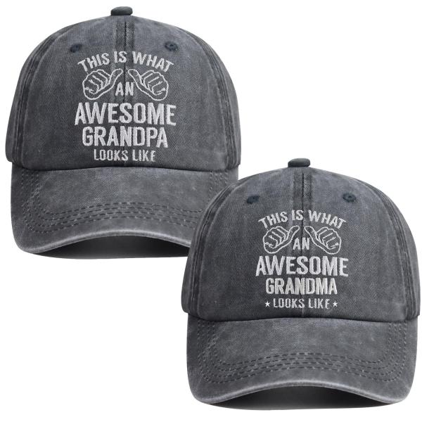 商品名:  2PCS Promoted to Grandpa Grandma Hats for Men Women, Congratulations New Grandparent Gifts First Time, Adjustable ...