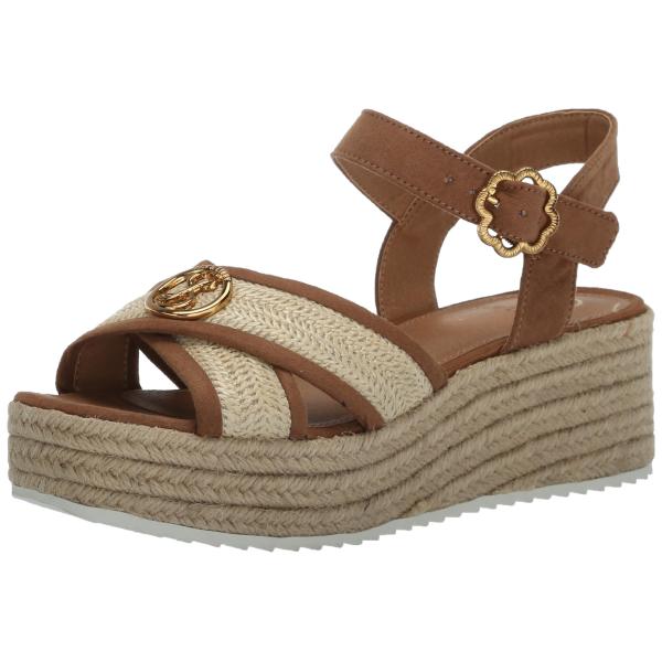 商品名: Sam &amp; Libby レディース Corrinne ウェッジサンダル, ナチュラル/トフィー, 7 Sam &amp; Libby Corrinne Wedge Sandal Natural/Toffee 7 Mediu...