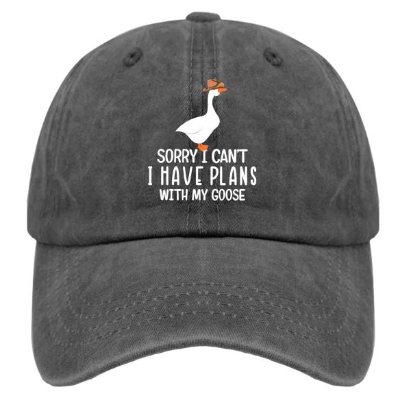 商品名:  Sorry I Can't I Have Plans with My Goose Hat Hats for Men Fashion Pigment Black Black Hat Women Gifts forブランド: DOG...