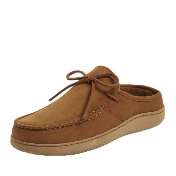 商品名: Dearfoams Men's Fowler Moc Toe Clog with Tie Indoor Outdoor Supportive House Shoe Slipper, Chestnut, 13-14 Dearfoam...