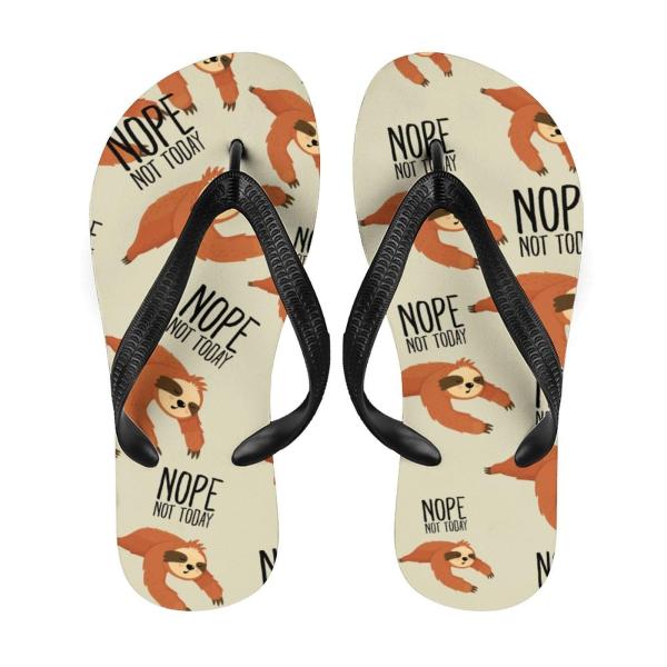 商品名:  Nope Not Today Sloth Slim Flip Flops for Women Men Casual Non-Slip Sandals Beach Flip Flop Shower Slippers XLブランド:...