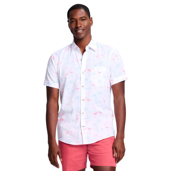 商品名:  IZOD Men's Saltwater Dockside Short Sleeve Button Down Shirt, Bright Whiteブランド: IZOD商品サイズ: Small高さ: 27.2cm横幅: 18.7...